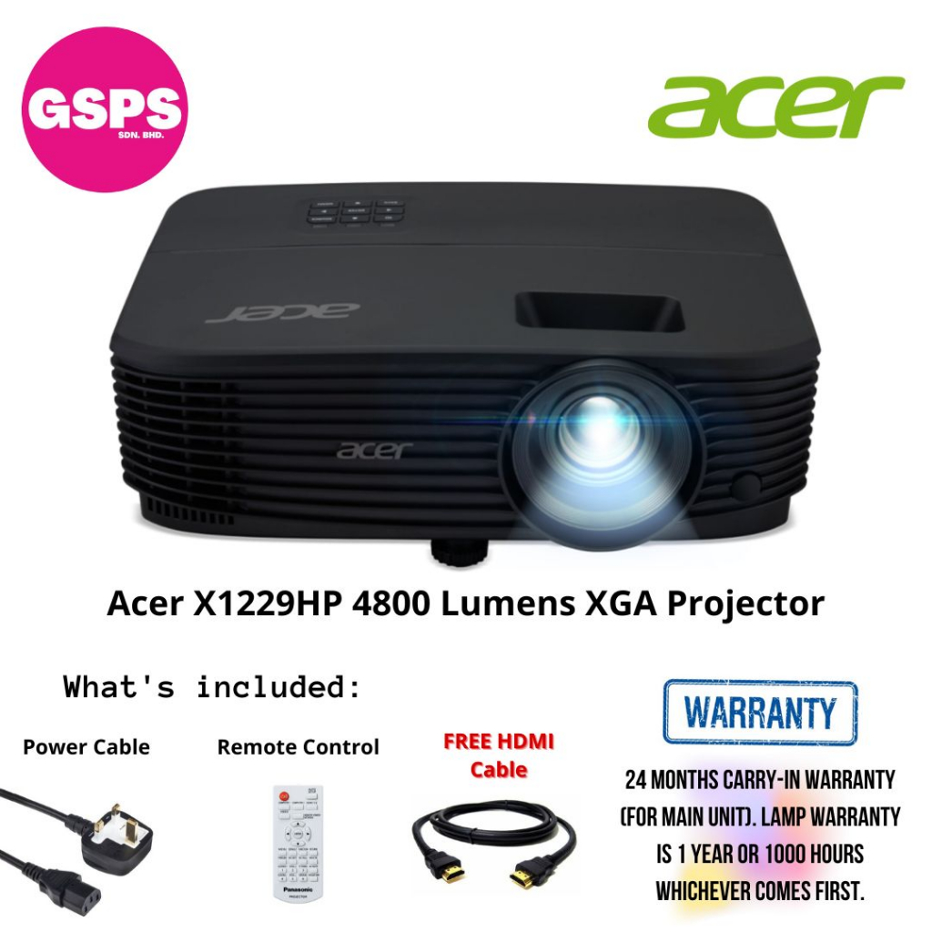 Acer X1229HP 4800 Lumens XGA Projector | Shopee Malaysia