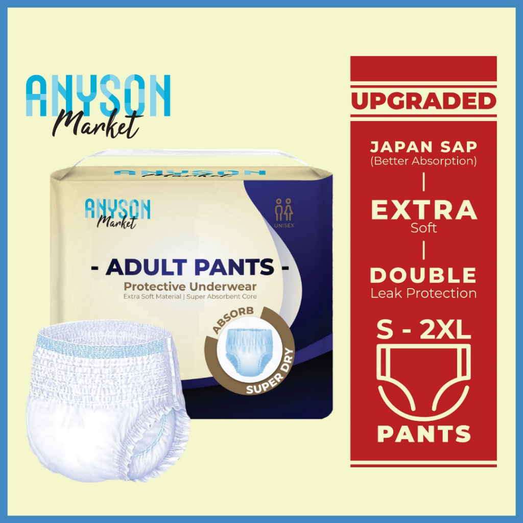ANYSON MARKET Overnight Soft Breathable Adult Diaper Pants - S / M / L ...