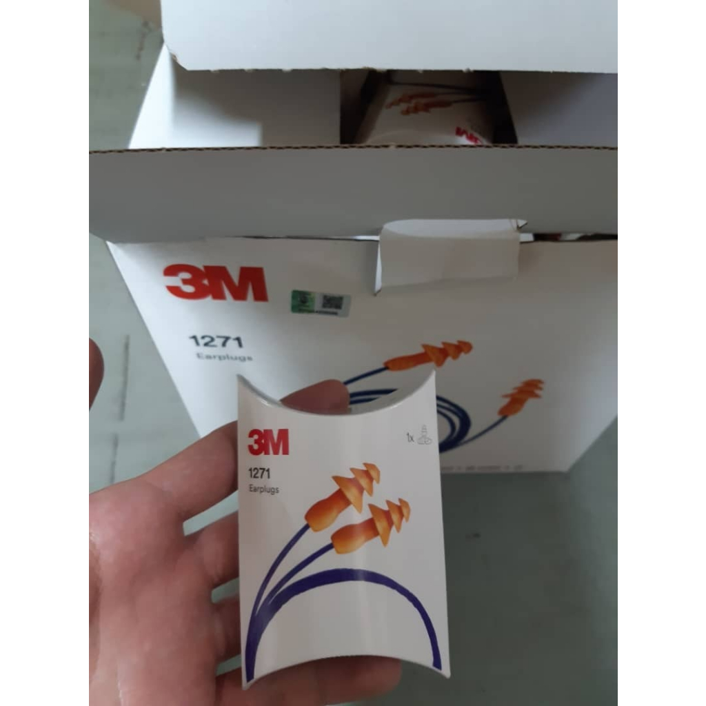 3M 1271 REUSABLE EARPLUG (1 PAIR/PACK) NRR 24 dB NEW PACKING | Shopee ...