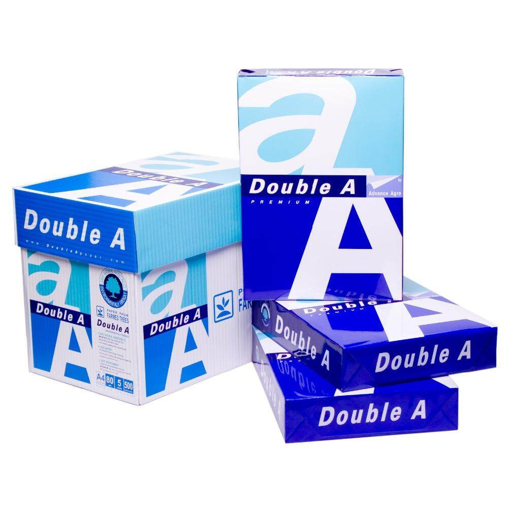 DOUBLE A PREMIUM A4 COPIER PAPER WHITE 80GSM 500 SHEETS/REAM | Shopee ...