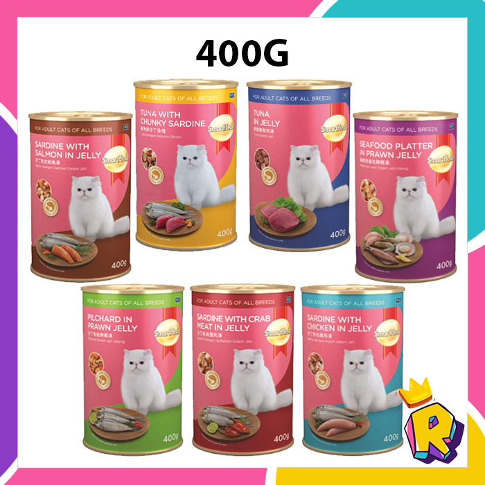 Smart Heart Cat Canned Food 400g /Pilchards Prawn/Seafood/Tuna/Tuna ...