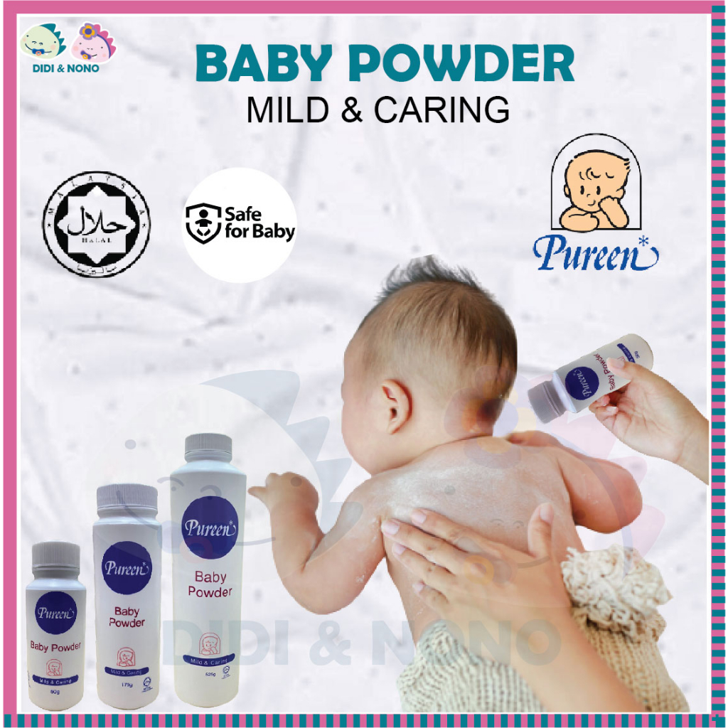 Pureen Baby Powder Mild & Caring Bedak Bayi [50g 175g 325g 525g ...