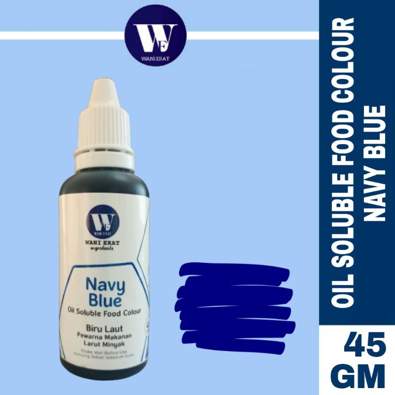 [45GM] OIL SOLUBLE FOOD COLOUR NAVY BLUE | PEWARNA MAKANAN OIL BASE ...