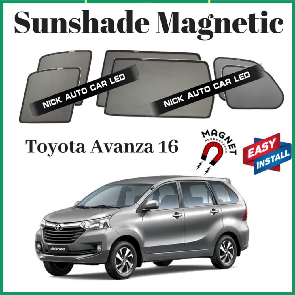 TOYOTA AVANZA 2016-2021 (6 Windows / Set) Super Strong Magnetic ...