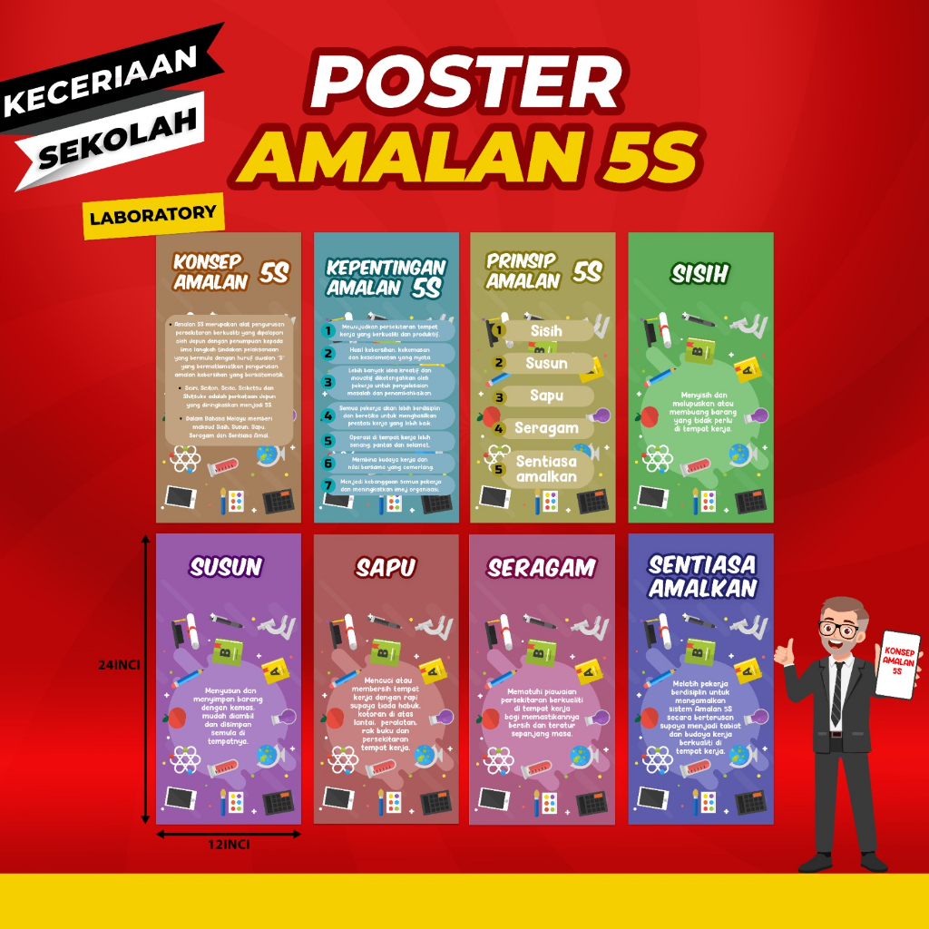 Banner Set Amalan 5S di Sekolah & Pejabat (8 items) | Shopee Malaysia