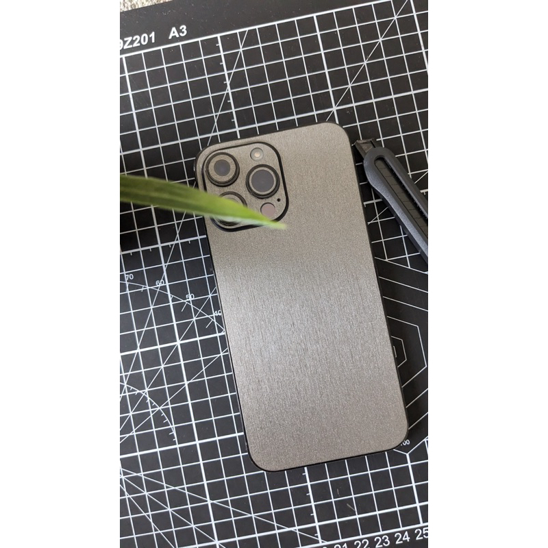 🔥Ready Stock🔥 Titanium Brush Metal Finished IPhone/Android sticker Wrap ...