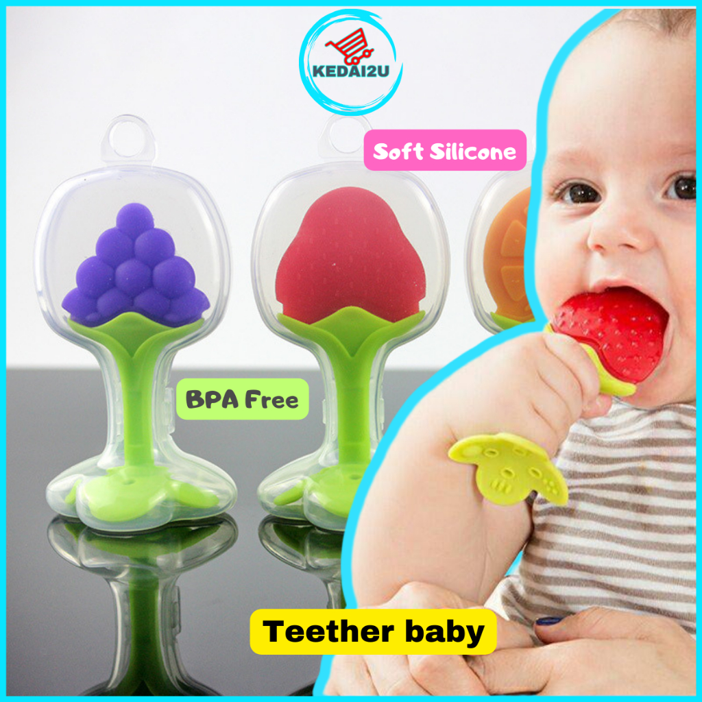 Baby Silicone Teether Fruit Shape Teether Baby molar toy BPA FREE ...