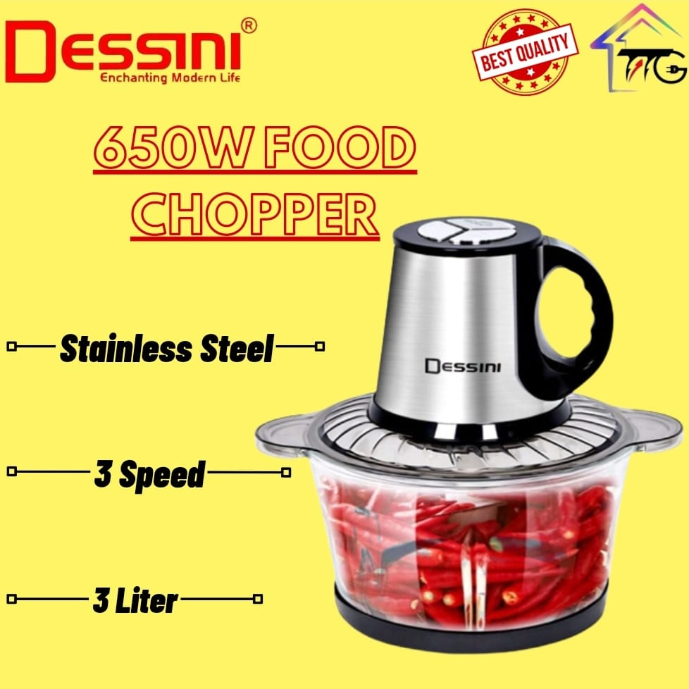 DESSINI ITALY 3L Capsule Cutter Spin Chopper Blender Grinder Mixer ...