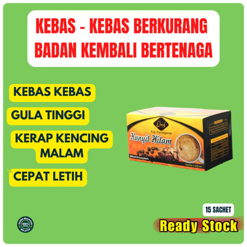 Kopi Kunyit Hitam Bantu Hilangkan Kebas2 Kaki, Kawal Gula, Buasir ...