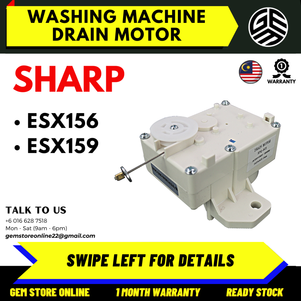 ESX156 / ESX159 SHARP Washing Machine Drain Motor ( Motor Penarik Mesin ...