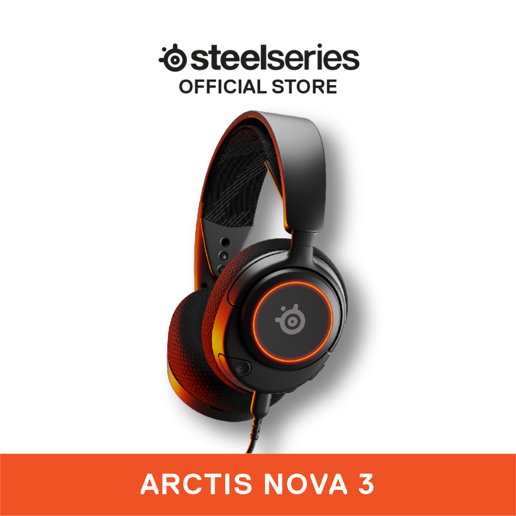 SteelSeries Arctis Nova 3 RGB Wired 360 Spatial Surround Sound Gaming ...