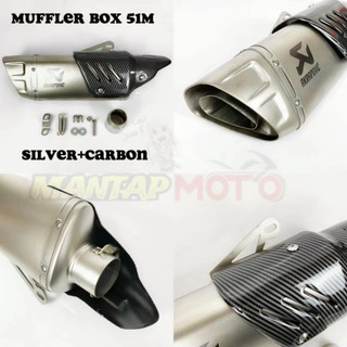 UNIVERSAL 51MM RACING MUFFLER BOX AKA AKRA R1M MOTORCYCLE EXHAUST PIPE ...