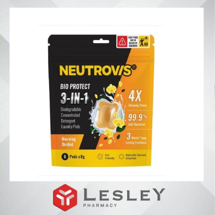 NEUTROVIS BIO PROTECT 3 IN 1 LAUNDRY PODS -Morning Orchid (6+1Pods x8g ...