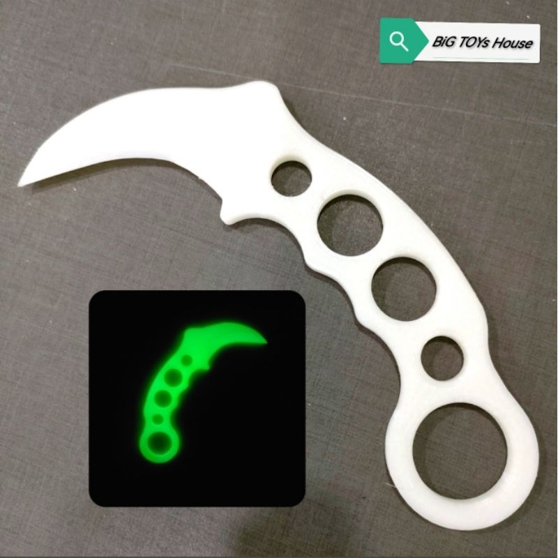 Cosplay Glow in Dark 夜光 PLA karambit Toy for Silat Lover 3D Print ...