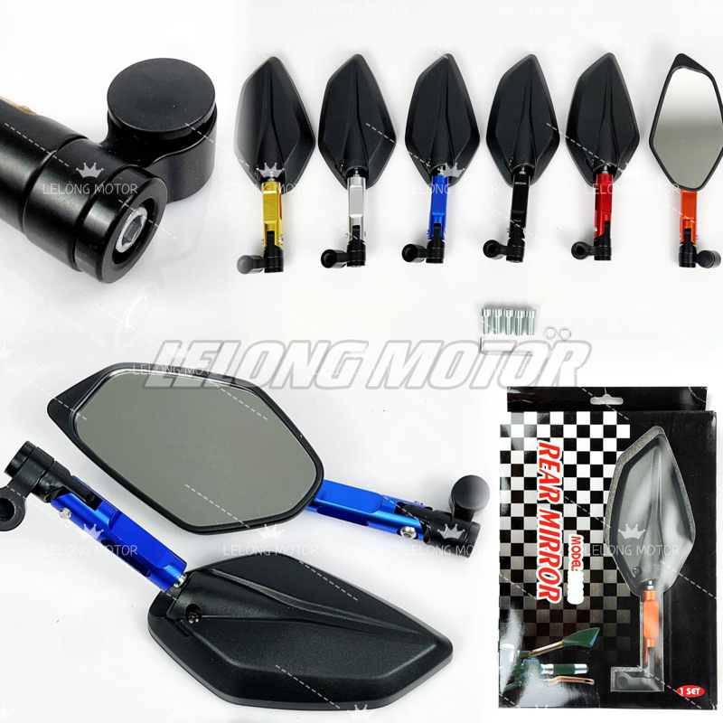 CNC SIDE MIRROR UNIVERSAL MOTORCYCLE Honda Yamaha Y15ZR RS150 EX5 LC135 ...