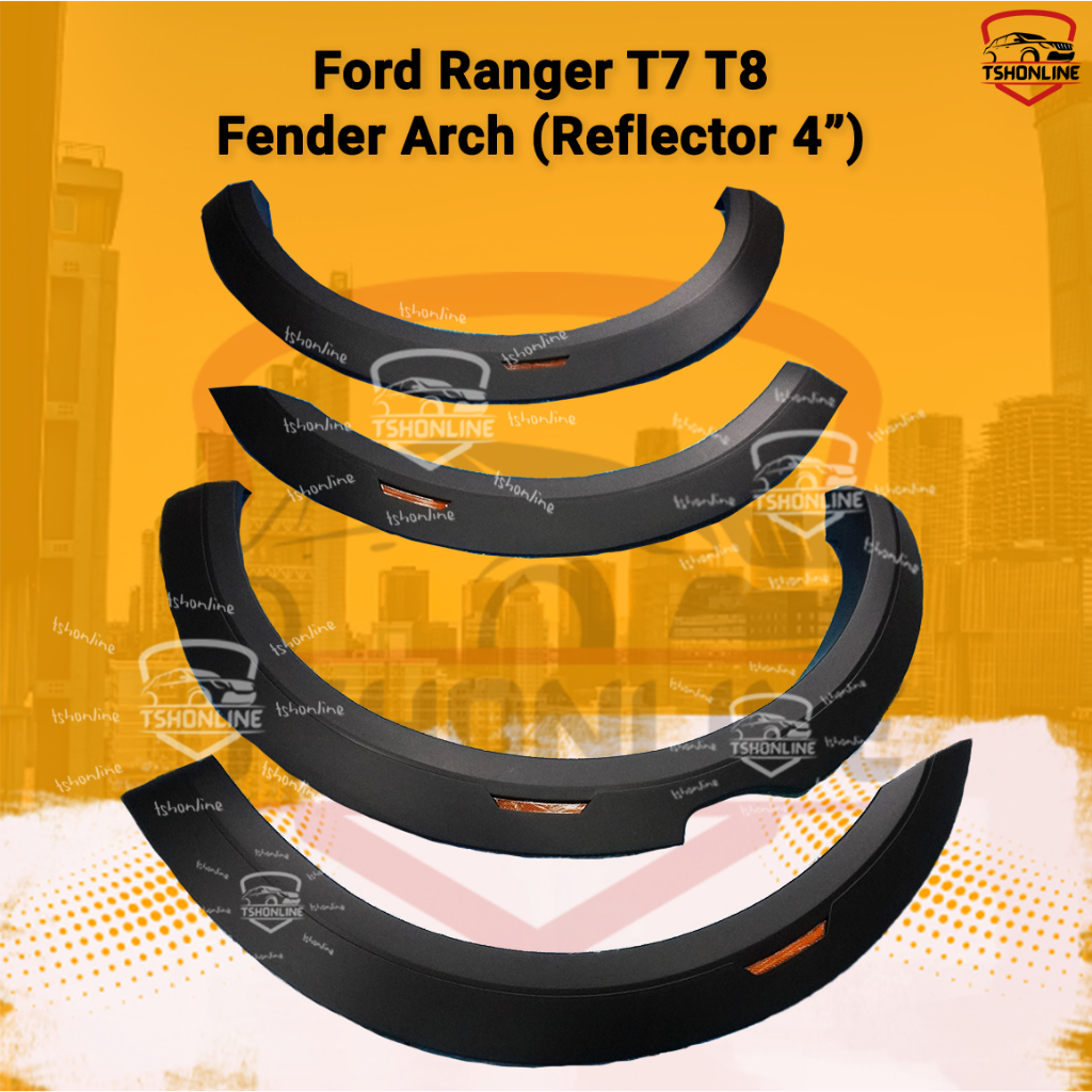 Ford Ranger T7 T8 Fender arch with Reflector 4" Big/ Ranger Fender arch ...