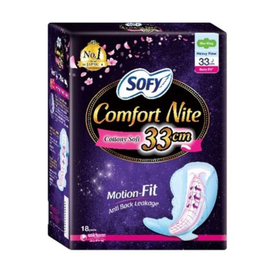 Sofy Comfort Nite 33cm Slim Wing ( 10 Pads ) | Shopee Malaysia