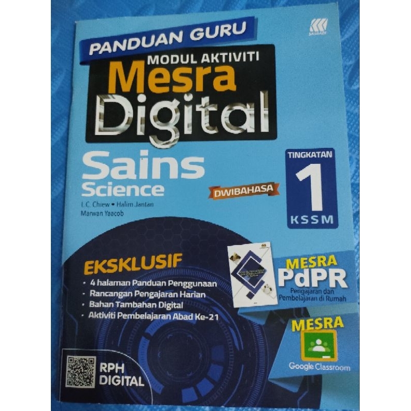 Buku Modul Aktiviti Mesra digital Sains (panduan guru) Tingkatan 1 KSSR ...
