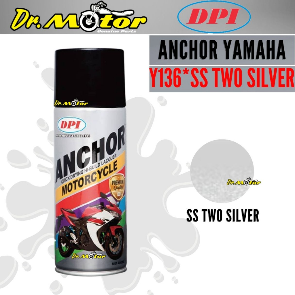 ANCHOR Y136* Y 136 SS TWO SILVER MOTORCYCLE SERIES Can Spray Paint Cat ...