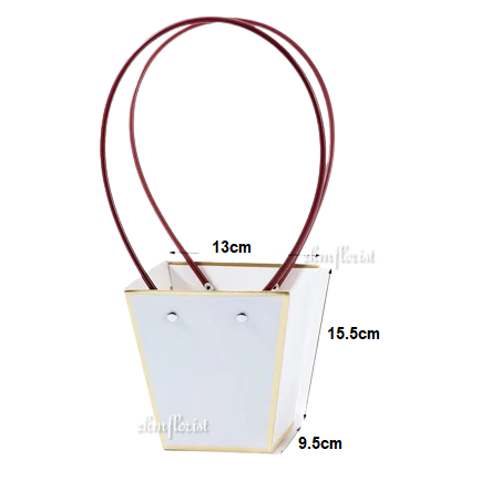 MACAROON TOTE BAG Rectangular Shaped Flower Paper Chain Handle Doorgift ...