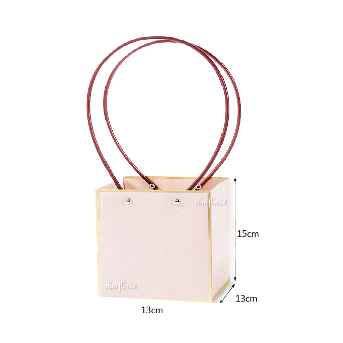 MACAROON TOTE BAG Rectangular Shaped Flower Paper Chain Handle Doorgift ...