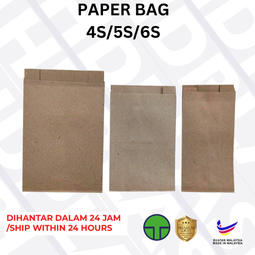 100 Pcs Paper Bag Brown Beg Kertas Pisang Goreng Karipap Nuggets French ...
