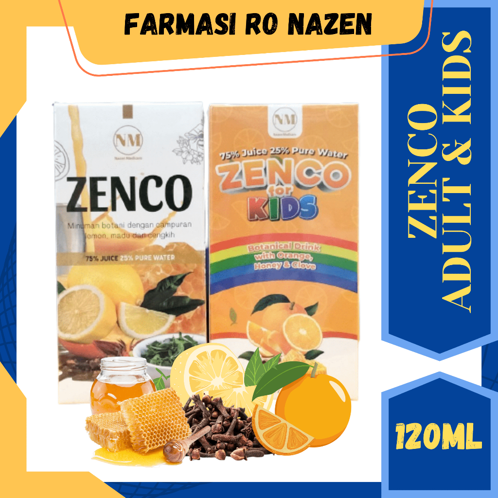 ZENCO SYRUP 120ML {MINUMAN BOTANI DENGAN CAMPURAN LEMON, MADU DAN ...
