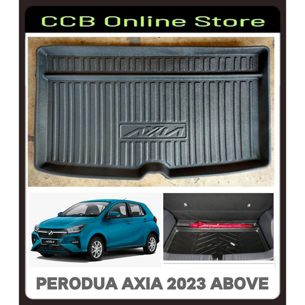 ABS PERODUA AXIA 2023 Above Car Boot Tray Luggage Cargo Trunk Tray ...