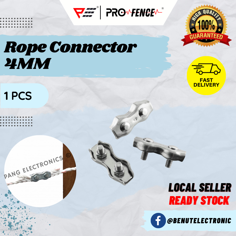 Pro Fence Rope Connector 4MM Wire Joint Clamp Split Bolt Joint Clamp ...