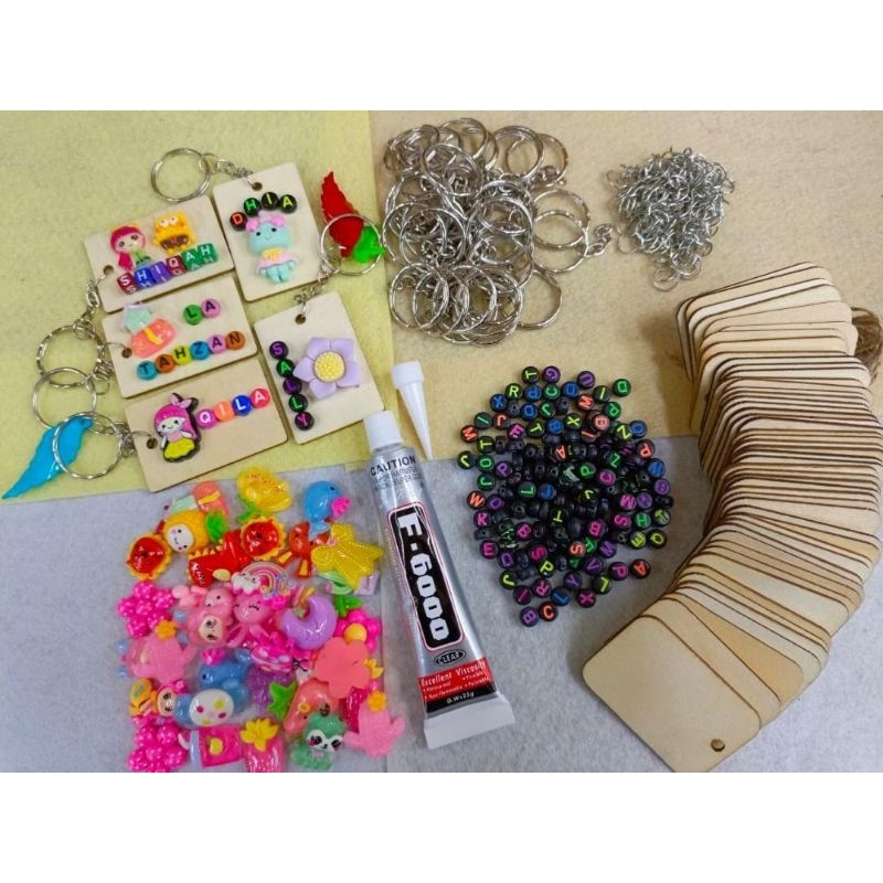 💥Ready Stok🇲🇾Set DIY Keychain Wooden Petak | Shopee Malaysia