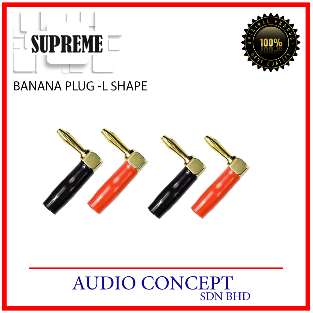 Supreme Banana Plug (L Shape)(4pcs/8pcs per set) | Shopee Malaysia