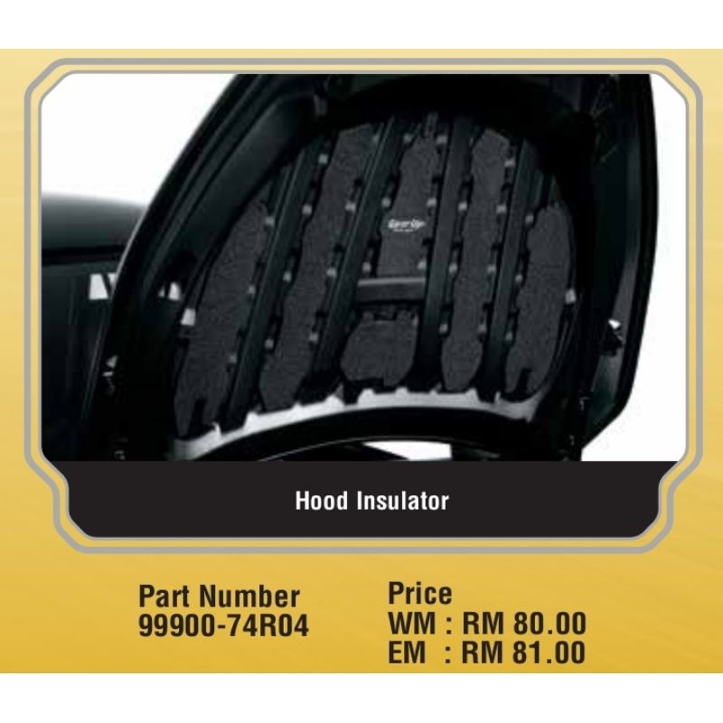 GearUp Bezza/Axia Hood Insulator Soundproof Bonnet cover Gear Up ...