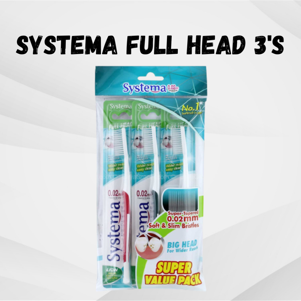 SYSTEMA Essential Clean Toothbrushes - Full Head 3'S (Soft) | Shopee ...