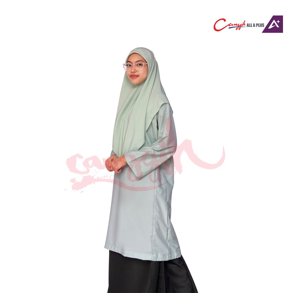 Canggih Baju Kurung Pengawas Sekolah - Light Green - CG-CP 009 LGR | Shopee Malaysia