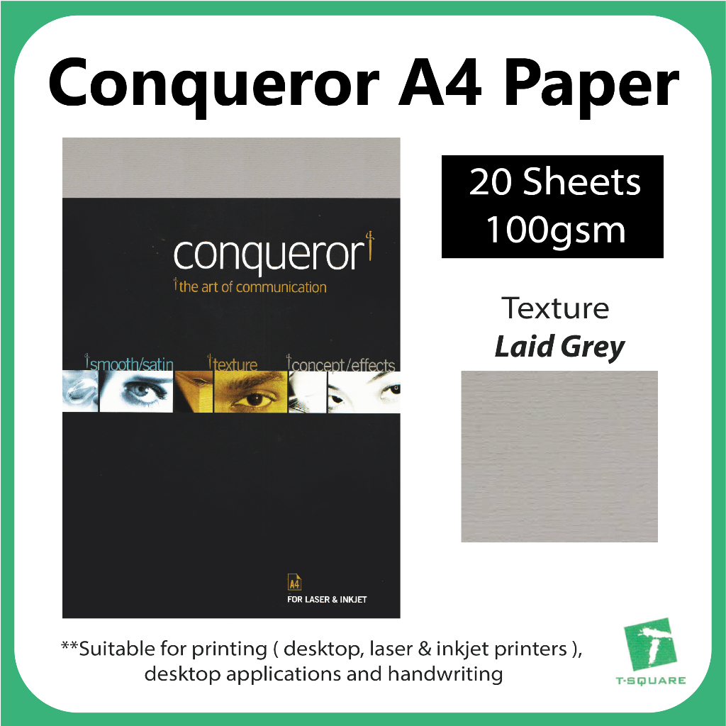 Conqueror A4 Paper - 20 sheets | Paper for Printing/Handwriting ...