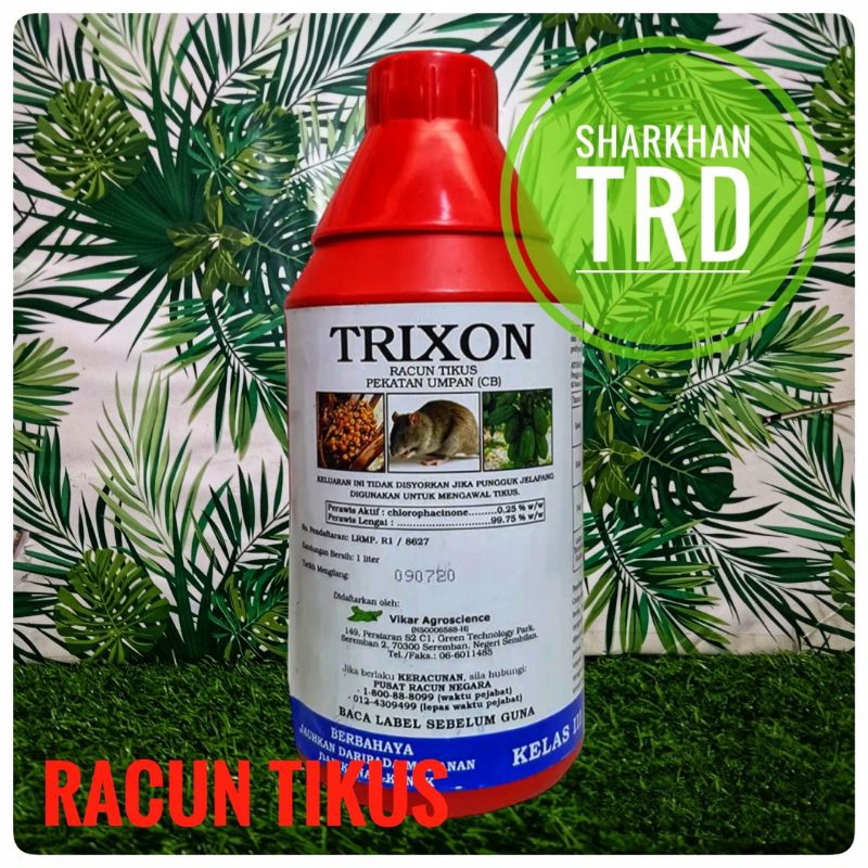 Botol 1 Liter TRIXON CB Vikar Agroscience Umpan Kawalan Tikus Minyak ...