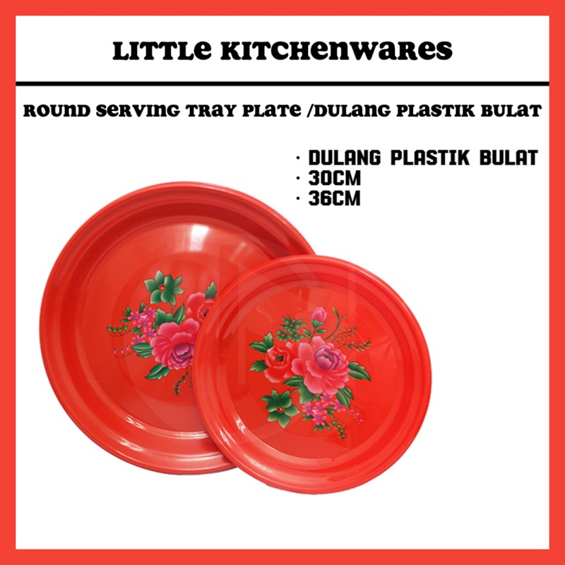Round Serving Plate Tray/Round Serving Tray/Dulang Plastik Bulat/Round ...