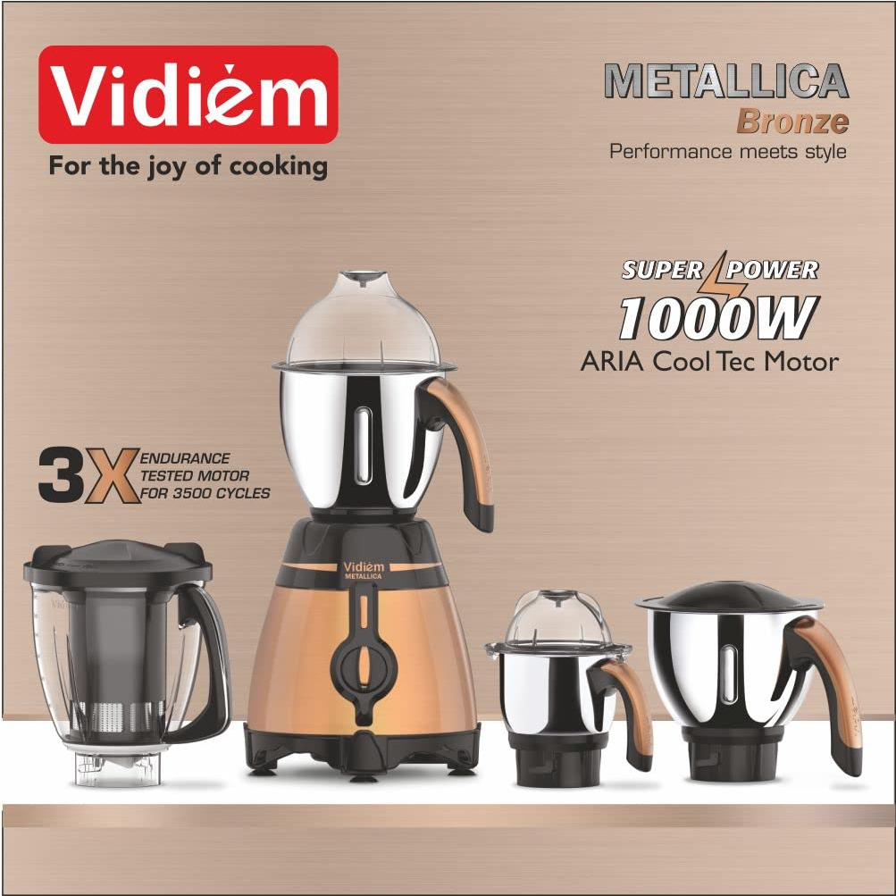 Vidiem METALLICA BRONZE 1000W 4 JAR MIXER GRINDER | Shopee Malaysia