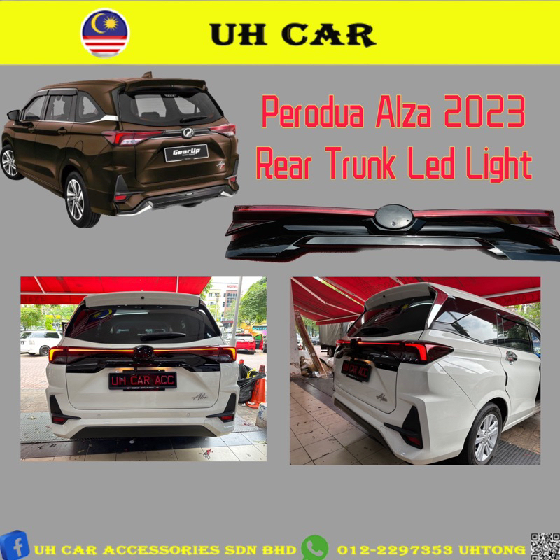 Perodua Alza 2022 2023 Rear Trunk Tailgate Garnish Led Light Third ...