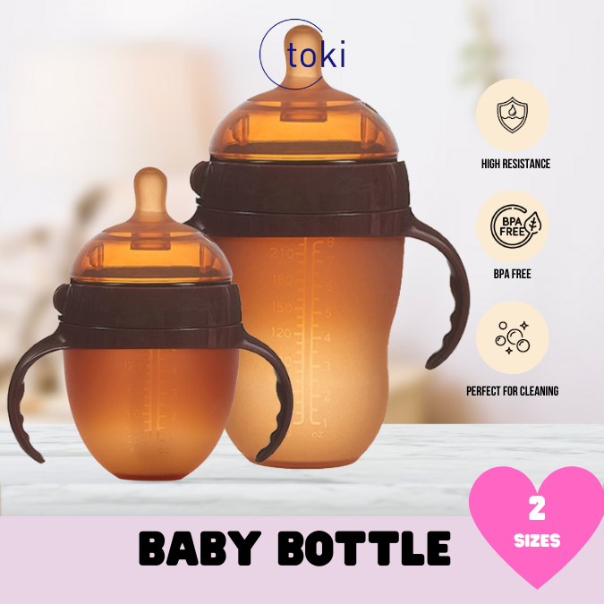 Toki - Baby Silicone Milk Bottle Botol Susu Budak Setahun Wide Neck ...