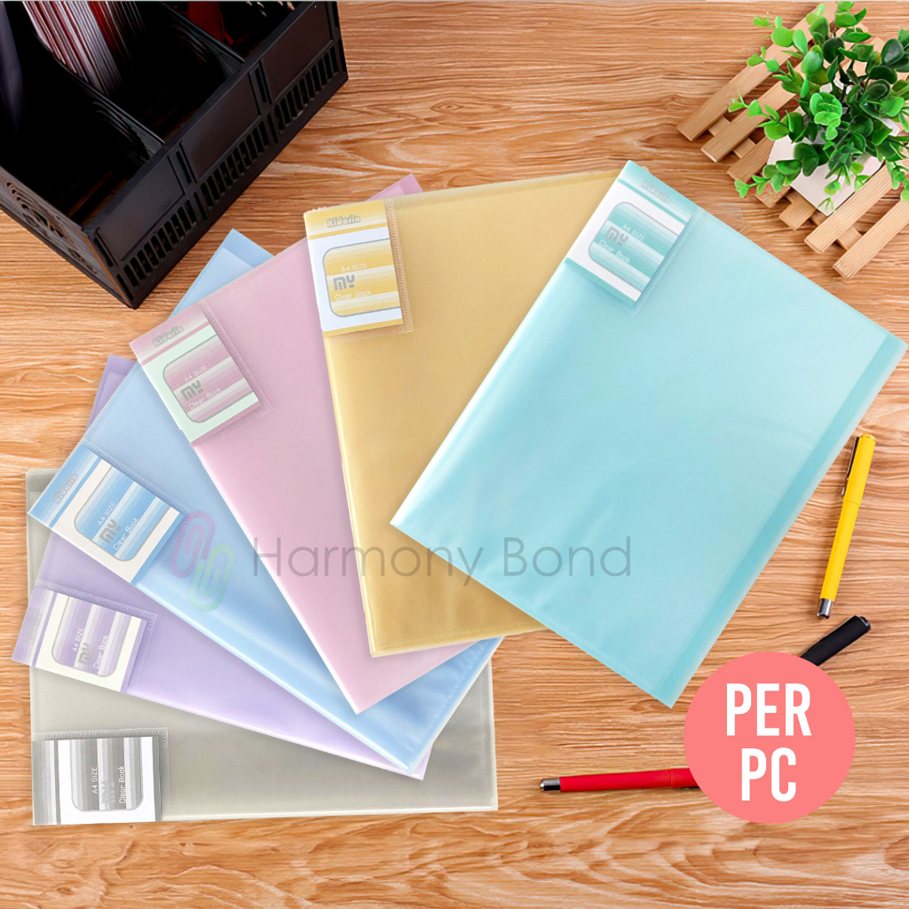 Kidario A4 PP Plastic Clear Book / Clear Holder / A4 Hard Cover File / A4 File Folder | Shopee ...