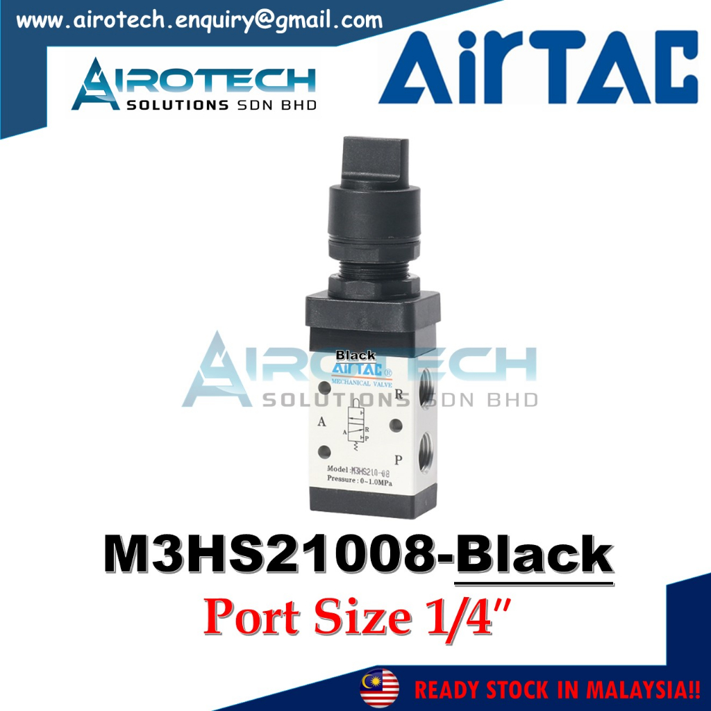 AirTAC Control Valve 3/2 way M3 Series Mechanical Valve Limit Switch ...