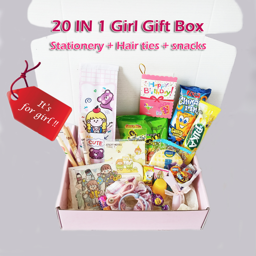20 IN 1 Girl Birthday Surprise Gift for Kids Kid Girls Student Gift Box ...