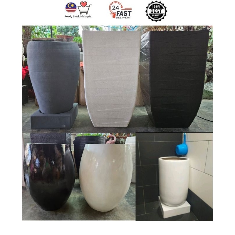 Tempayan Fiberglass Pot Tempayan Bilik Air Kolam Mandi Simpan Air ...