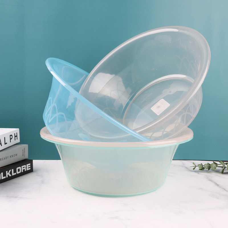 Thickened transparent washbasin household plastic washbasin student ...