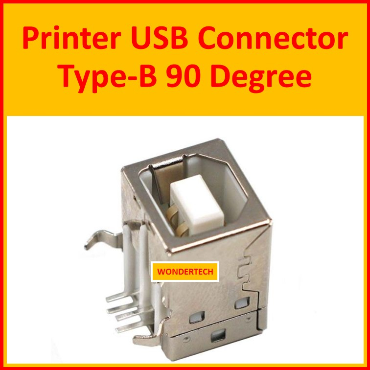 Printer USB Connector Type-B 4 Pin 90 Degree USB2.0 Socket | Shopee ...