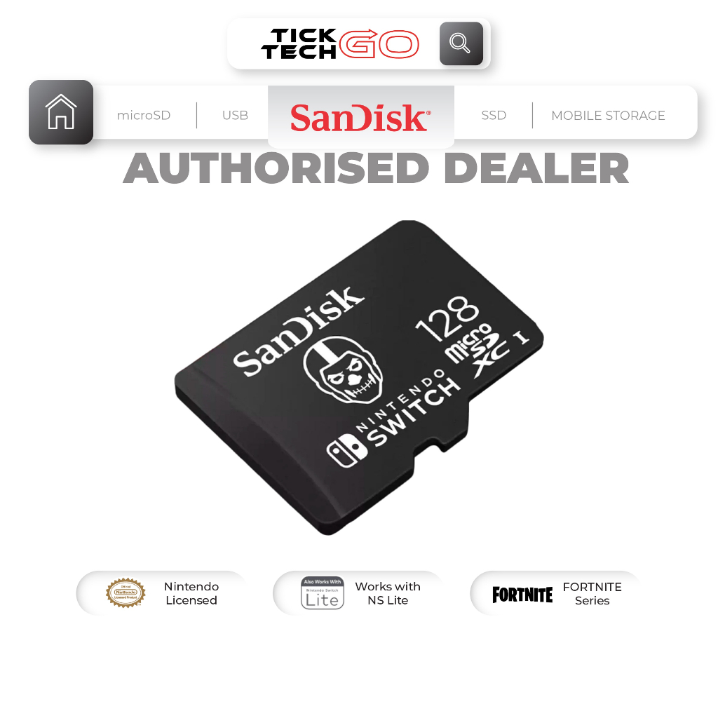 SanDisk Nintendo-Licensed Micro SD Memory Cards For Nintendo Switch ...