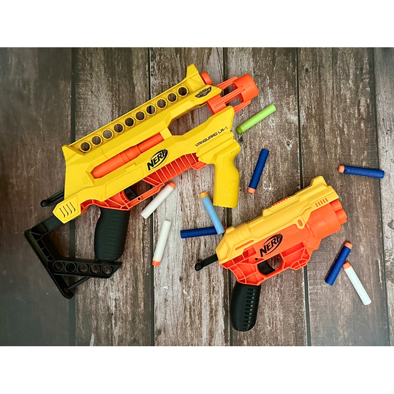 [serious?] NERF Alpha Strike USED 2 Blaster VALUE pack Vanguard Rare ...