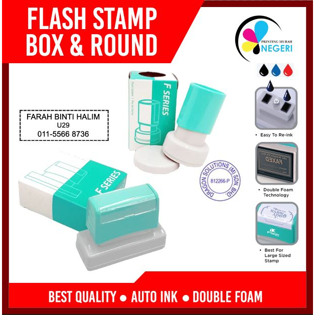 FLASH STAMP/ ROUND FLASH STAMP / CHOP/ RUBBER STAMP Ready Stock ...