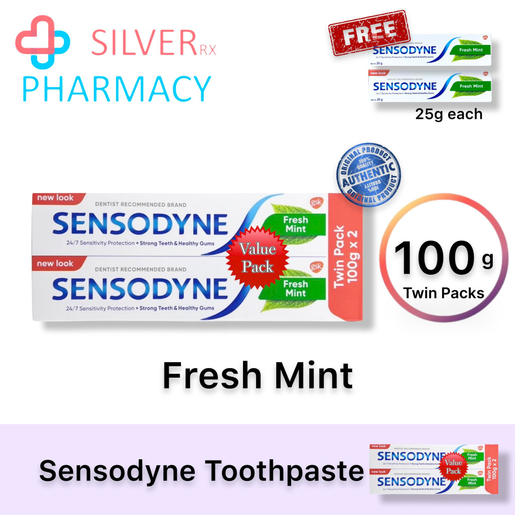 [Exp 02/2026] Sensodyne Fresh Mint Toothpaste 100g Twin Pack | Shopee ...